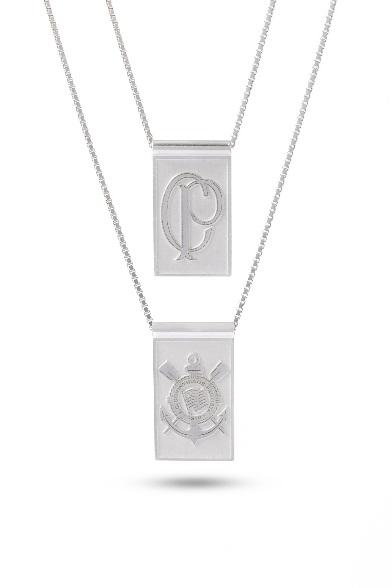 Escapulário Corinthians Escudo e CP em Prata 925 – OLAM
